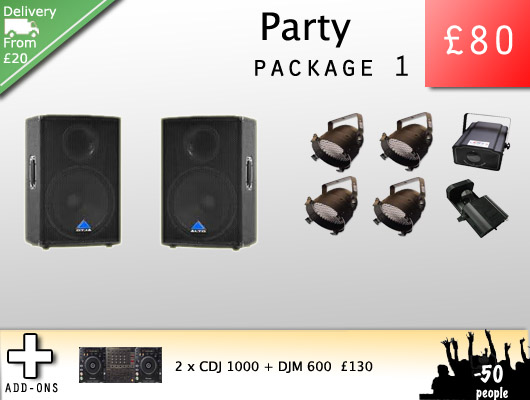 AUDIOCREW - Sound Equipment and PA Hire Kent » Party Sound Hire Package 1